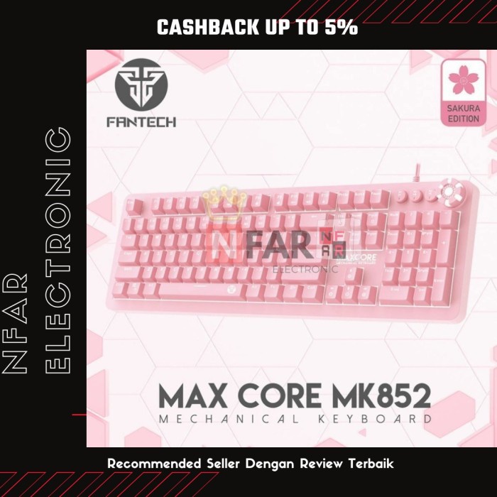 Jual Keyboard Gaming Fantech Sakura Edition Maxcore MK852 Mechanical ...
