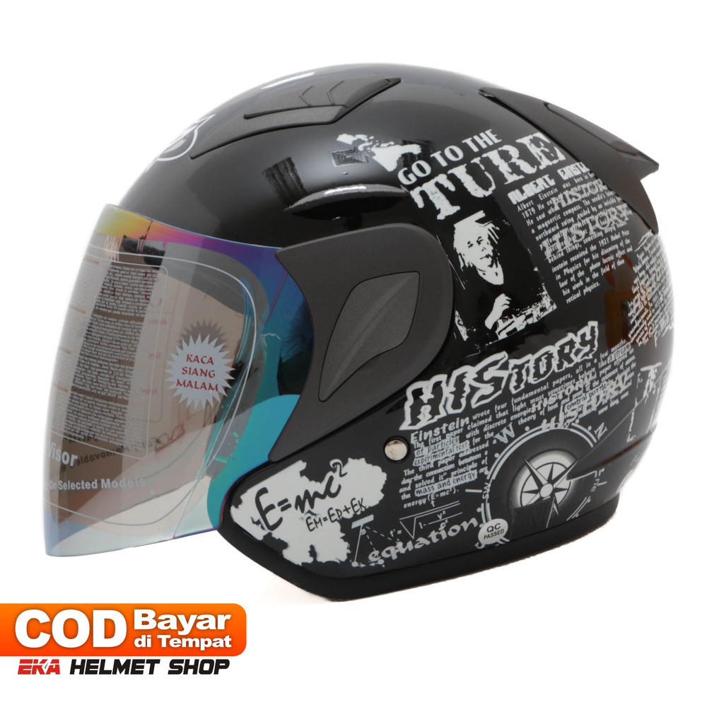 Jual Helm Motor Pria Evo SNI Helem Cowok Dewasa Motif Keren Helmet ...
