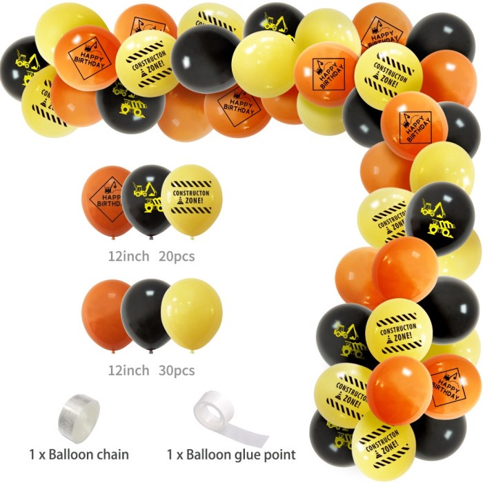 Jual 52Pcs Konstruksi Tema Balon Garland Kit Untuk Anak-anak Dekorasi ...