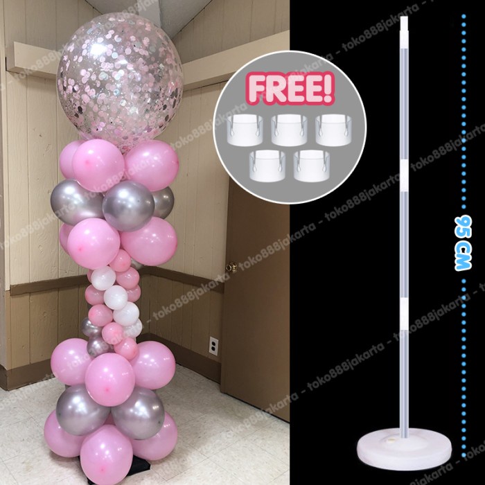 Jual STANDING BALLOON 95 90 CM TIANG BALON DEKORASI DENGAN ALAS TATAKAN ...