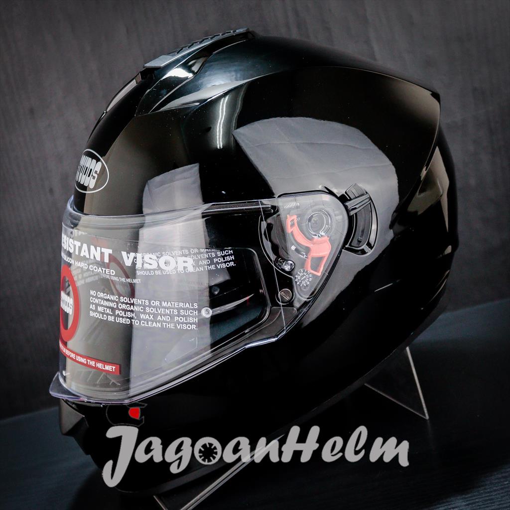 Jual STUDDS HELM DRIFTER SOLID | BLACK GLOSSY | DOUBLE VISOR | Shopee ...
