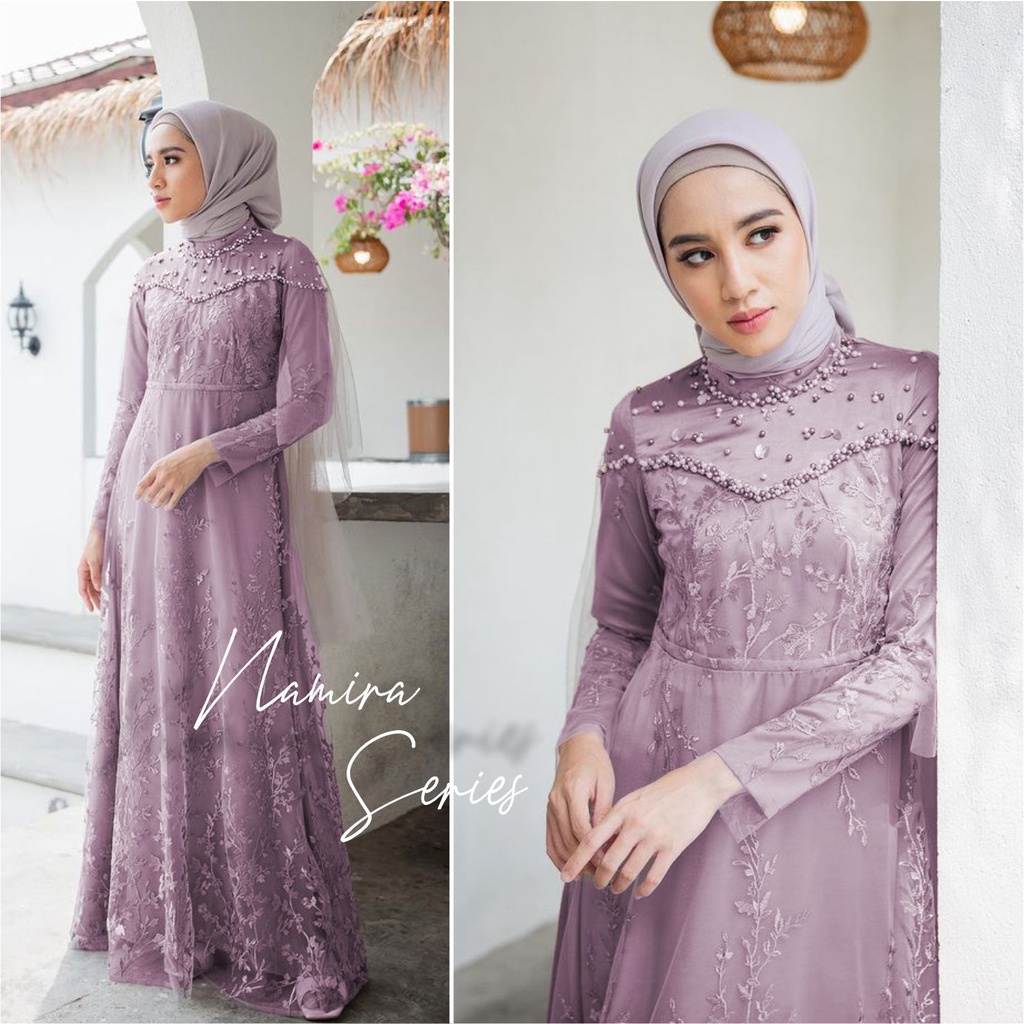 Jual [ NEW ] NAMIRA DRESS EXCLUSIVE TERBARU GAMIS BRUKAT MAXI PESTA KONDANGAN LAMARAN TUNANGAN ...