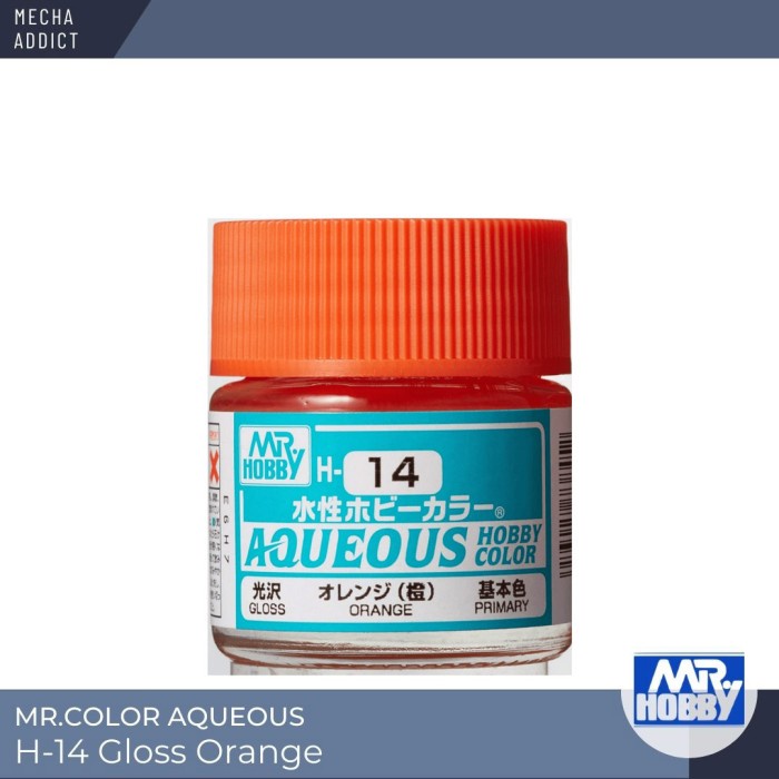 Jual MR HOBBY MODEL KIT AQUEOUS COLOR PAINT H14 GLOSS ORANGE -CAT ...