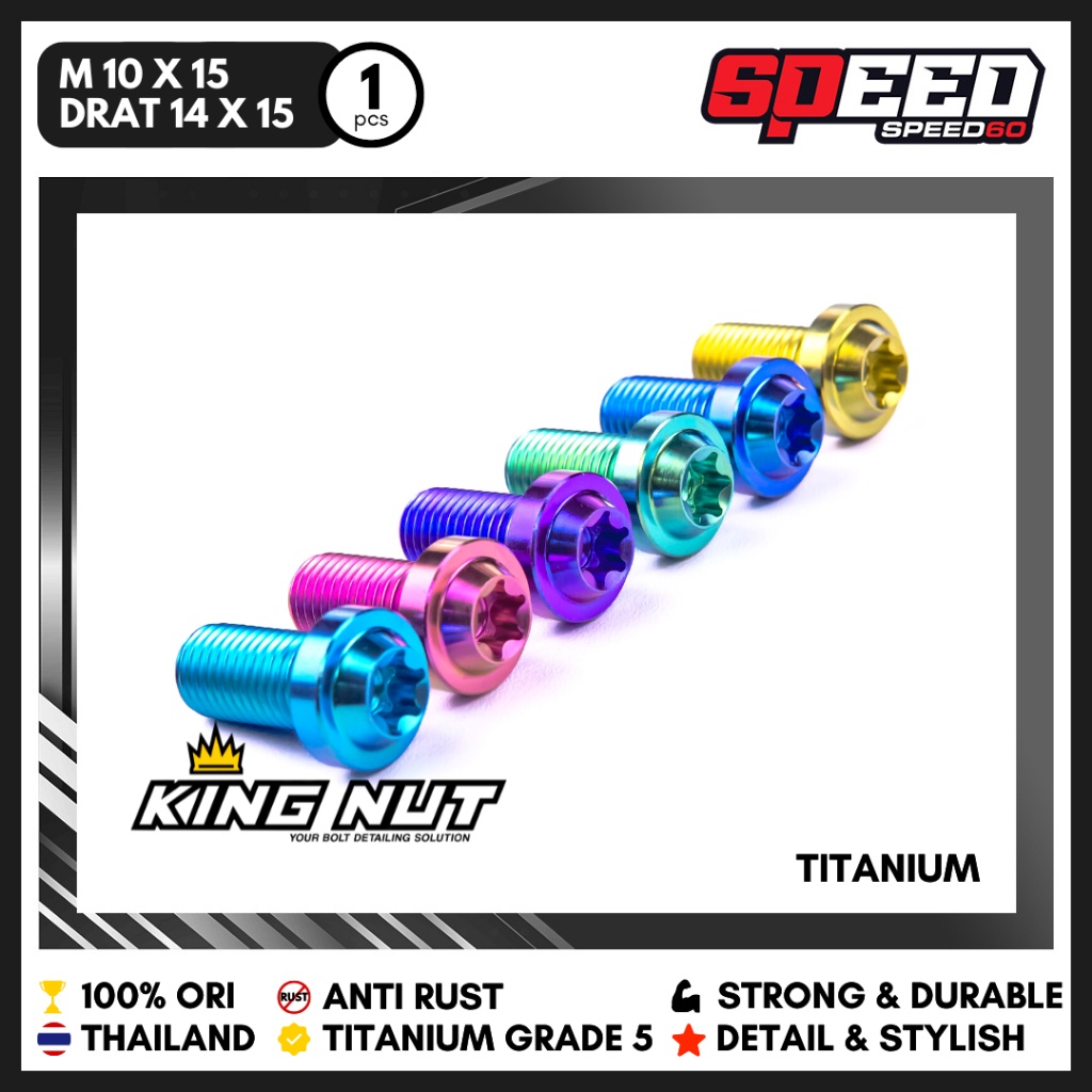 Jual Baut M 10 x 15 Drat 14 x 15 UMB Baut Titanium Grade 5 Probolt ...