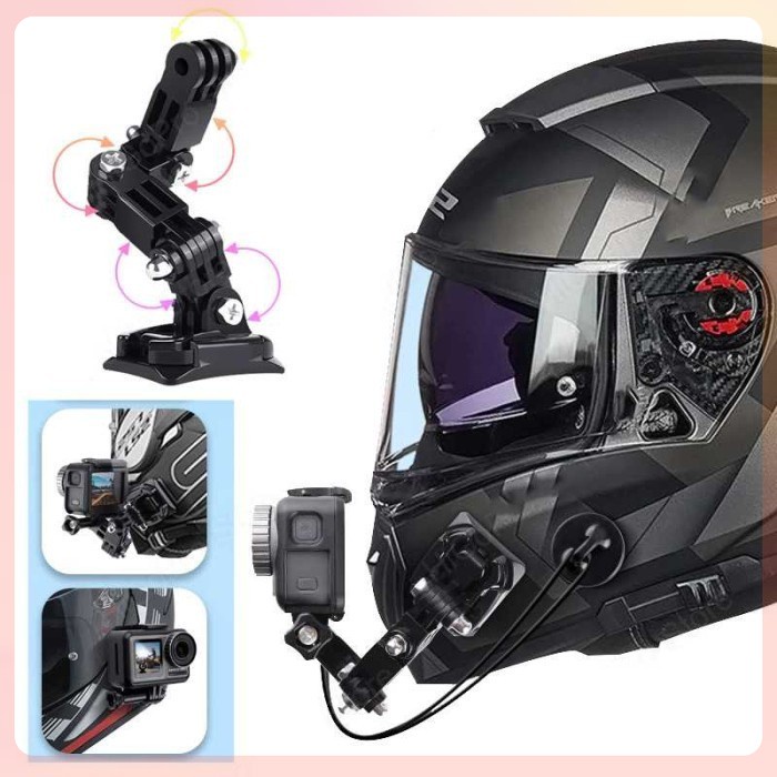Jual Breket Kamera di Helm Mounting Helmet Holder Camera Go Pro ...