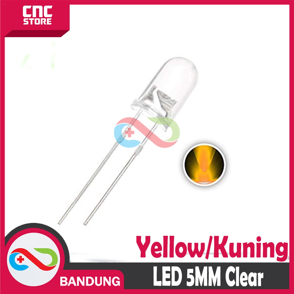 Jual 10PCS LED 5MM F5 SUPER BRIGHT YELLOW CLEAR | Shopee Indonesia