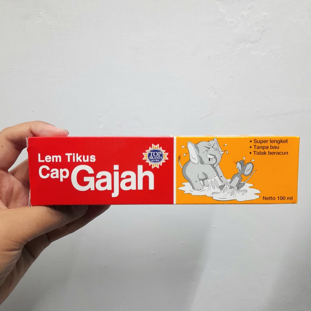 Jual Lem Tikus Cap Gajah Tube 100ml Super Lengket Jebakan Penangkap ...
