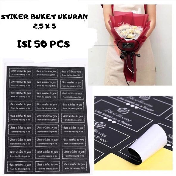 Jual 50 Pcs STIKER BUKET-STIKER HAMPERS-STIKERCUSTOM BRAND SOSMED ISI ...