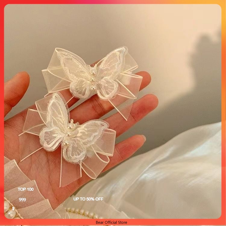 Jual Jepit Rambut Kupu-kupu Jala Korea//Jepit Rambut Mutiara Kupu-kupu ...