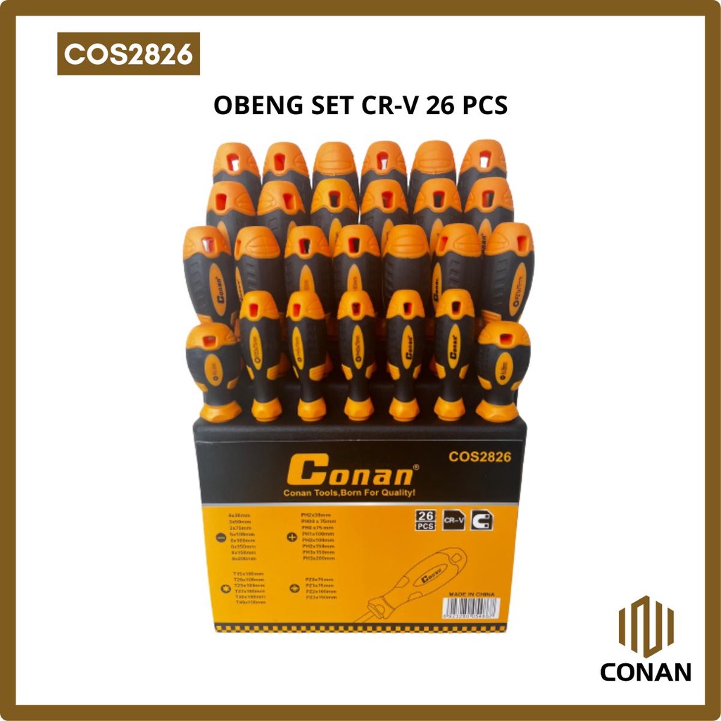 Jual CONAN [COD] OBENG SET 26PCS SCREWDRIVER SET COS2826 | Shopee Indonesia