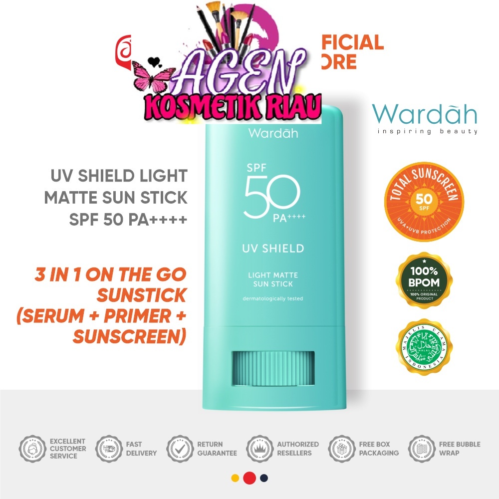 Jual Wardah UV Shield Light Matte Sun Stick SPF 50 PA++++ | Shopee ...