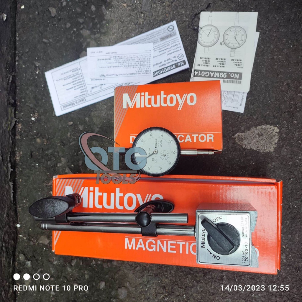 Jual Dial Indicator Mitutoyo 2046a Magnetic Stand 7010s 10 Shopee