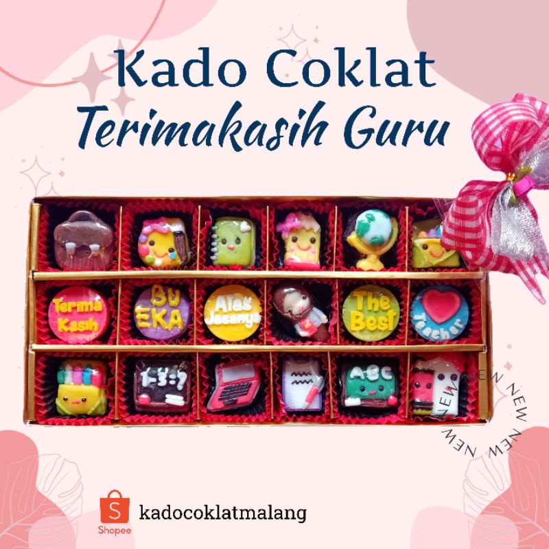Jual Hadiah Souvenir Kado coklat hari guru 25 november 2023 terimakasih ...