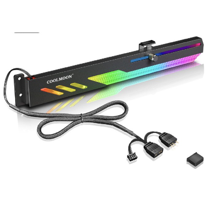 Jual Ambar Coolmoon vga riser with LED ARGB 5v3pin - Hitam | Shopee ...