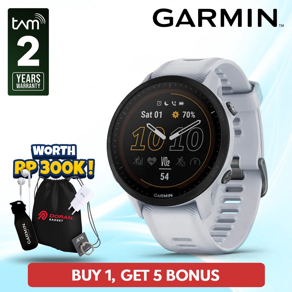 Jual Garmin Forerunner 955 Solar Whitestone - Garansi TAM 2 Tahun ...