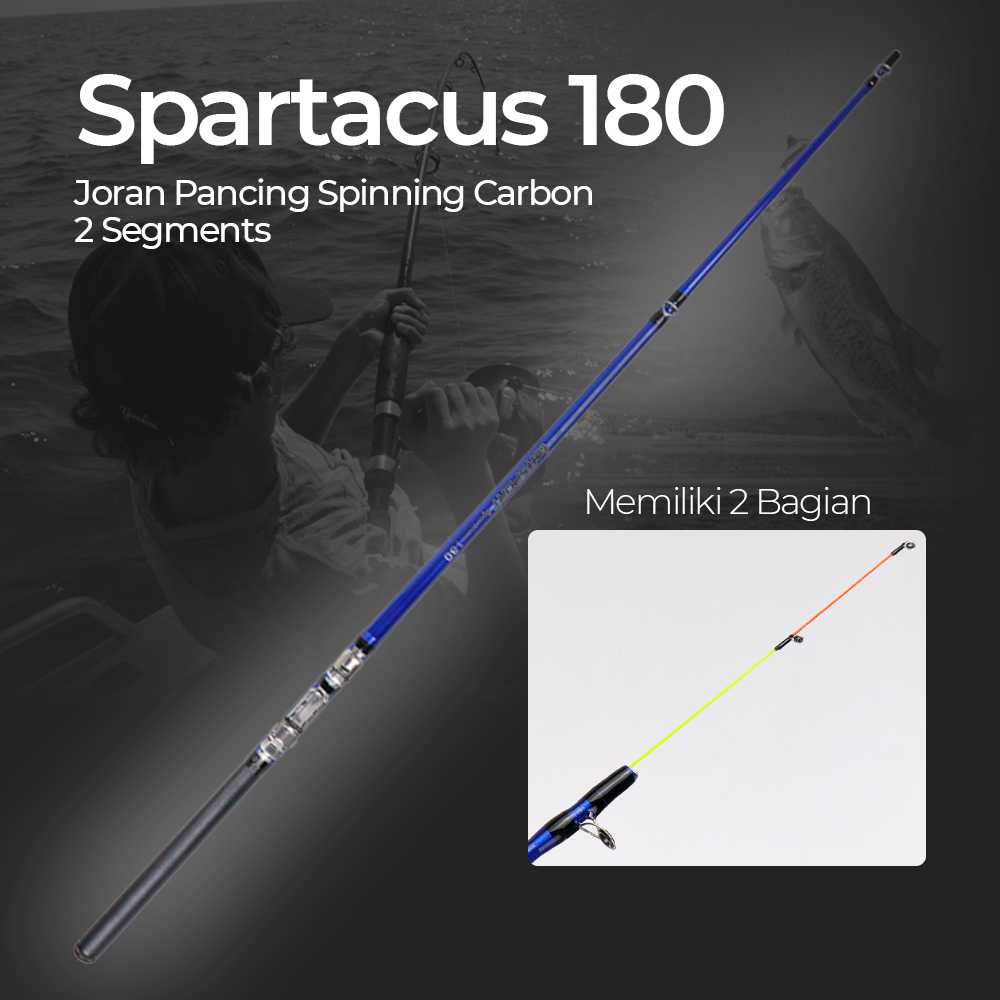 Jual Joran Pancing Spinning TaffSPORT Spartacus Carbon Fiber 130 2 ...