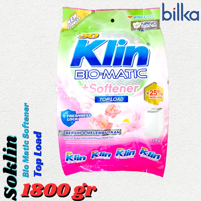 Jual SOKLIN Bio Matic Softener Top Load 1800gr | Shopee Indonesia