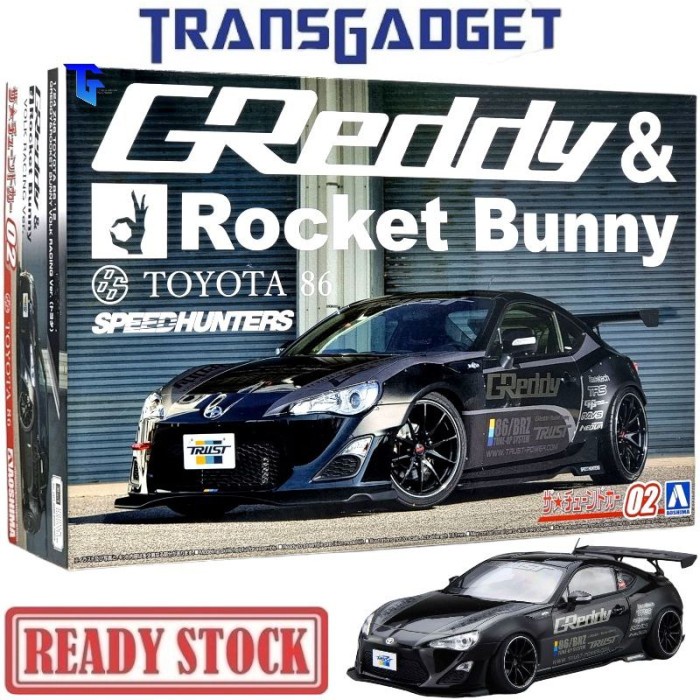 Jual AOSHIMA 02 ZN6 Toyota 86 Greddy & Rocket Bunny Volk Racing 1/24 Scale Plastic Model Car ...