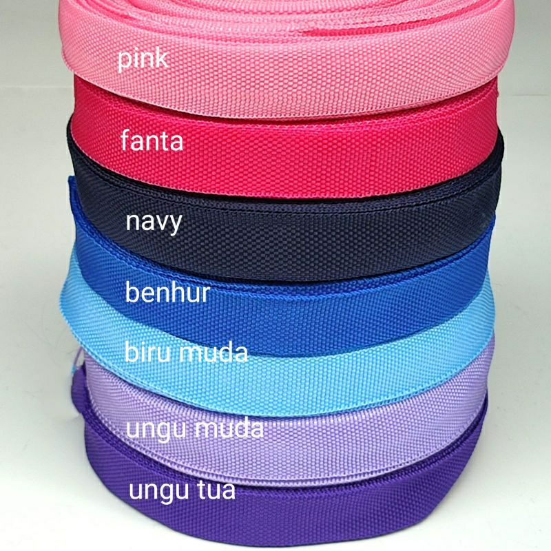 Jual Bisban Warna Polos 2 cm Pelipit Pinggiran Jahitan 1 Roll Panjang ...