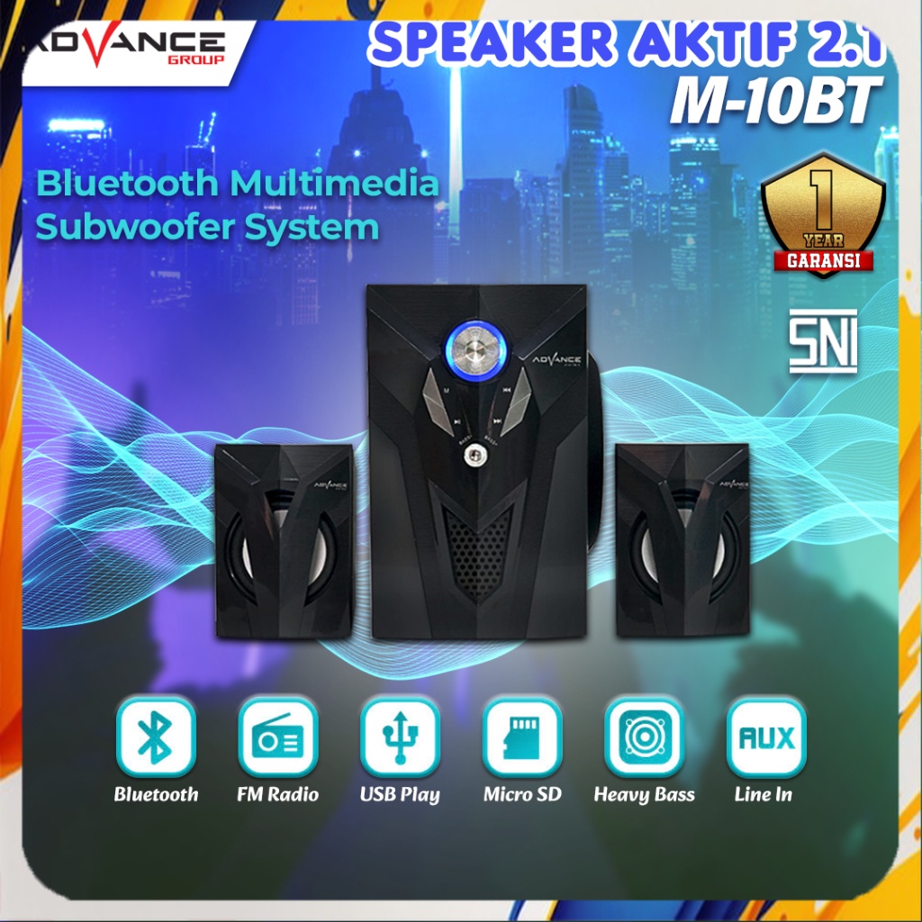 Jual ADVANCE M10BT Speaker Stereo Bluetooth Xtra Bass Subwoofer Garansi ...