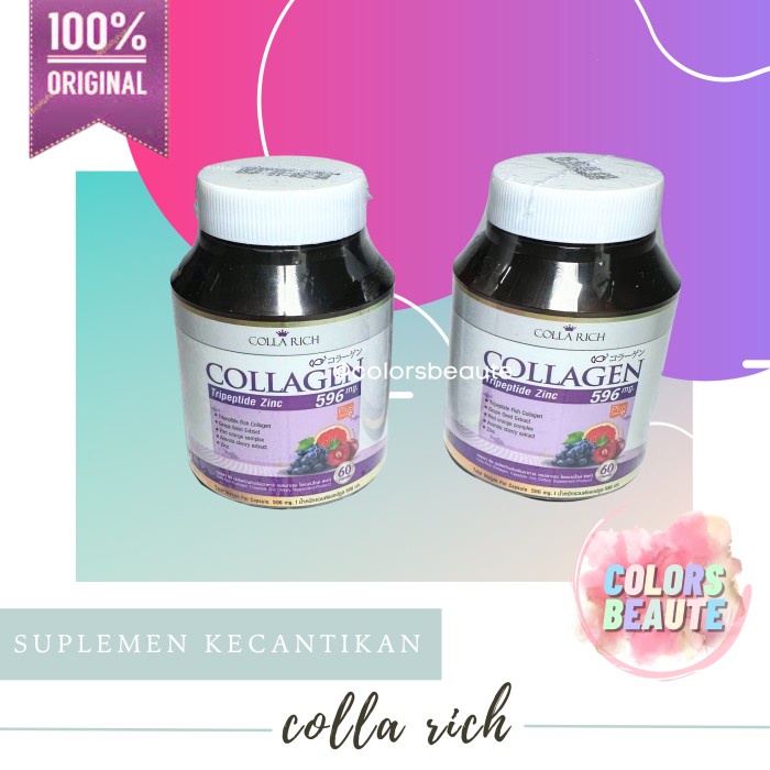 Jual COLLA RICH COLLAGEN 60 KAPSUL/PENCERAH BADAN | Shopee Indonesia