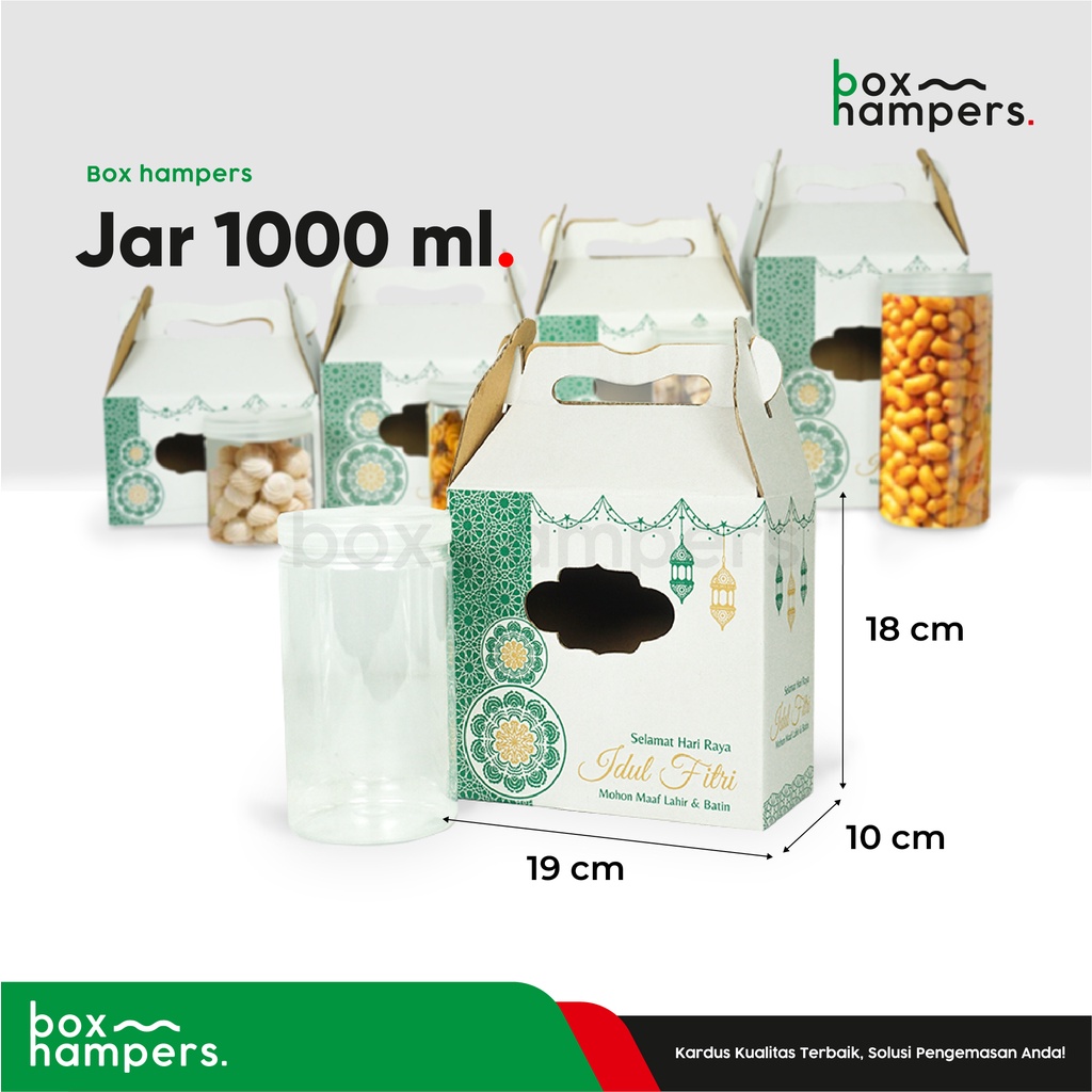 Jual Box 19x10x18 JAR 1000 MLml Isi 2 Toples Bulat Kardus/packing ...