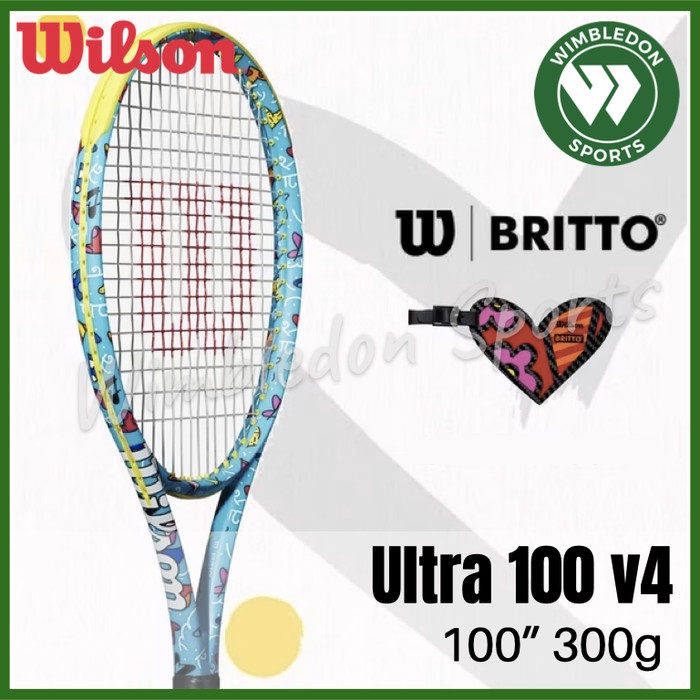 Jual Raket Wilson x BRITTO ULTRA 100 v4 Wilson BRITTO HEARTS Ultra 100 ...