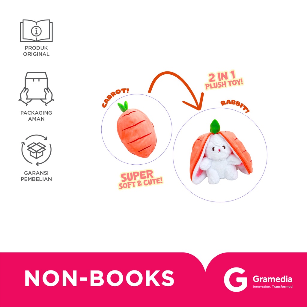 Jual Gramedia 2In1 Plush Rabbit 10 Inch | Shopee Indonesia
