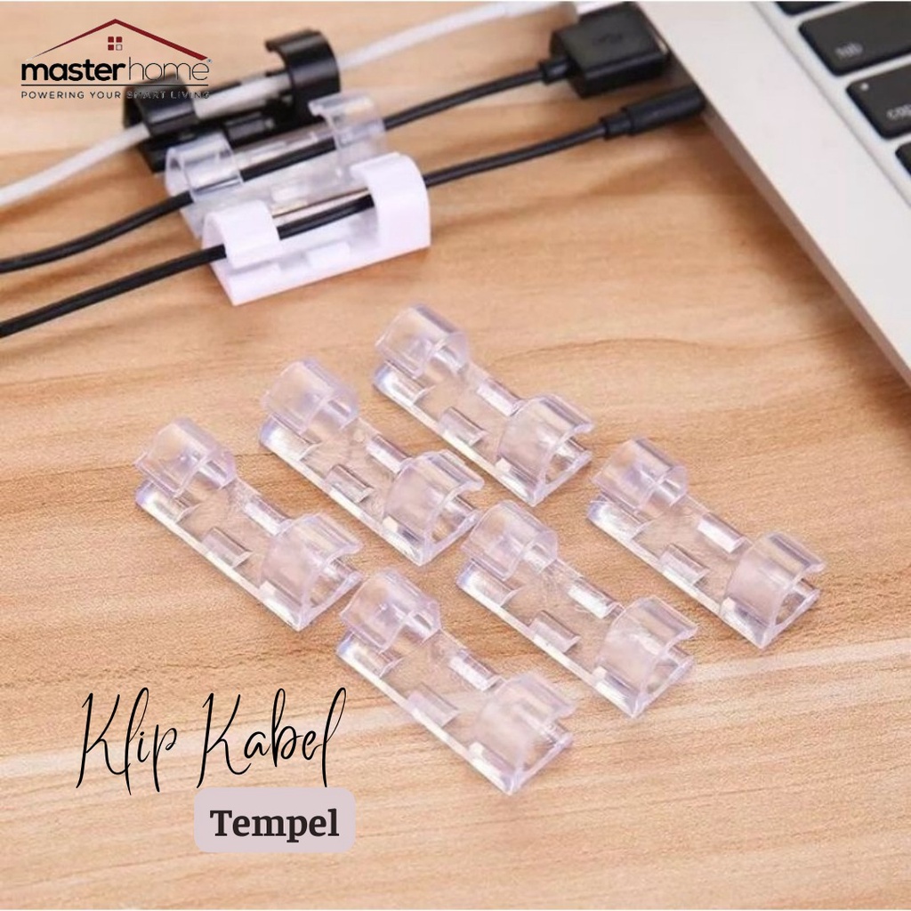 Jual Masterhome Klip Kabel Tempel Isi 20pcs | Klip Kabel Organizer ...
