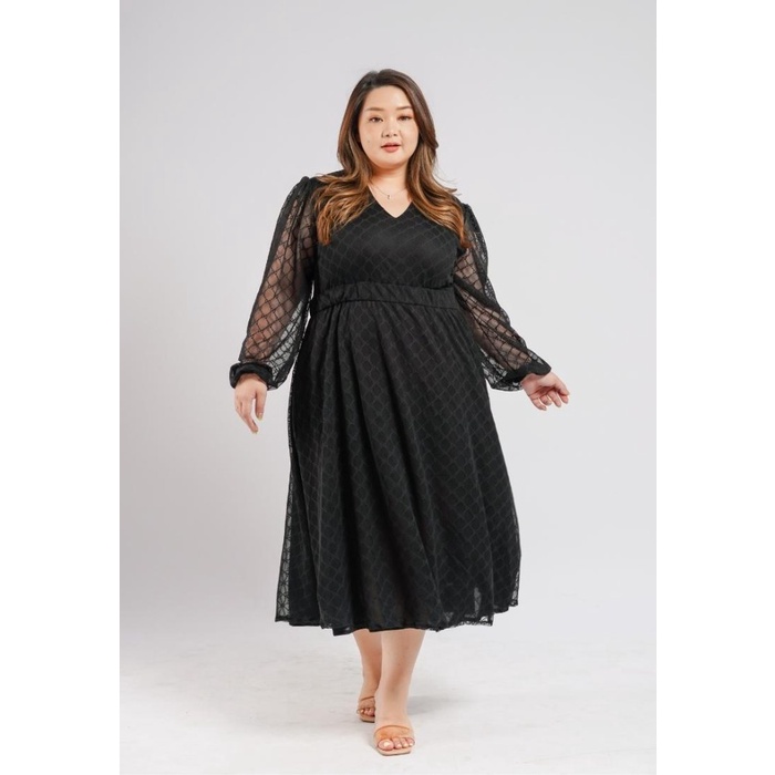 Jual Xtramiles Plus Size Party Dress Jumbo Emily Black - XL | Shopee ...