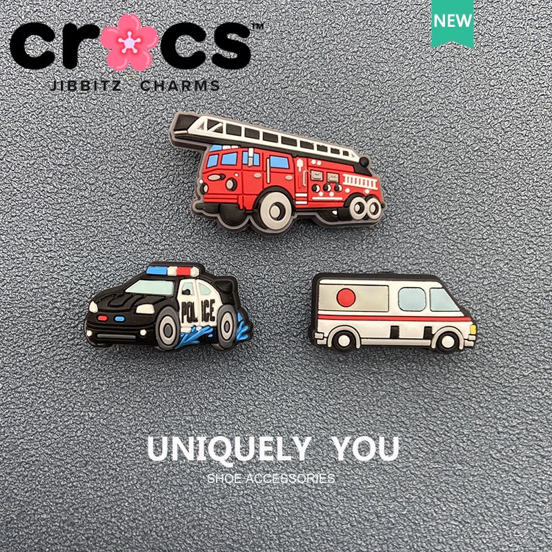 Jual Jibbitz crocs charms Shoe Buckle Hole Shoe Accessories Fire Truck ...