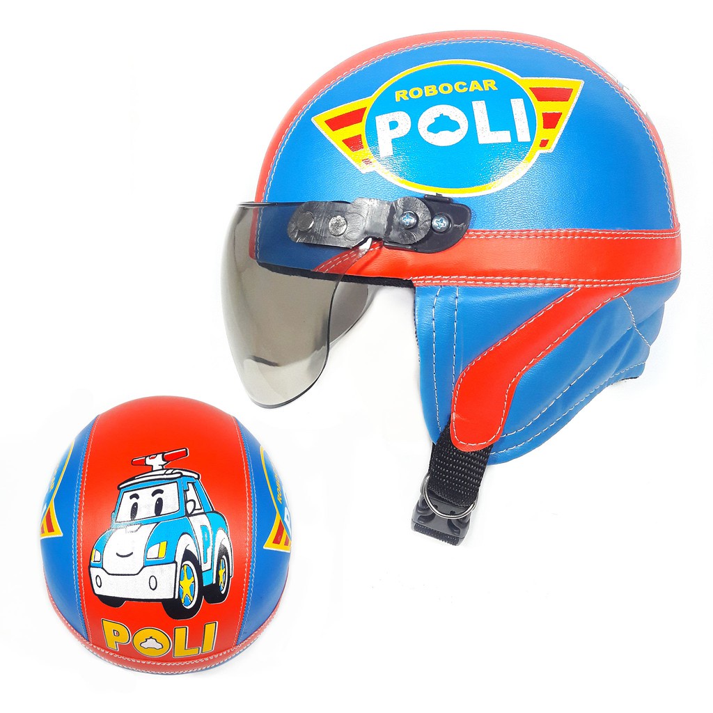 Jual Helm Anak Laki Laki 5 Tahun / Helm Anak RETRO ROBOCAR POLI ...