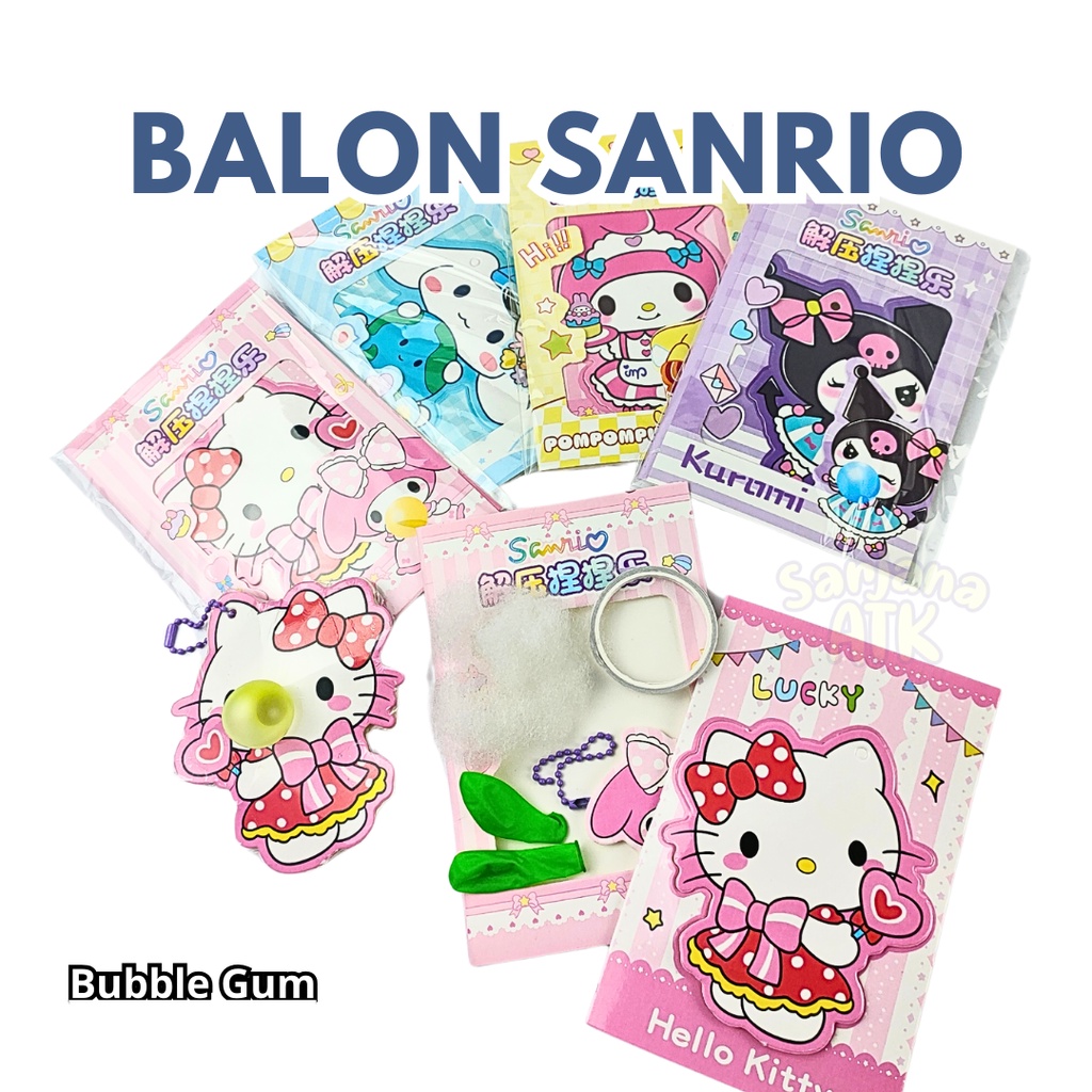 Jual Balon DIY Bubble Gum Sanrio / Mainan anak Balon Sanrio DIY ...