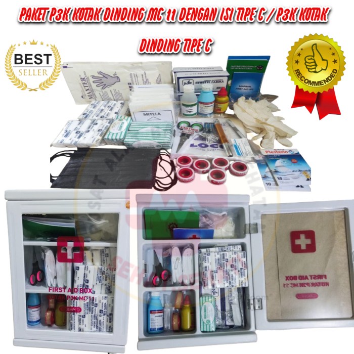 Jual Paket P3k DINDING MC 11 Dengan Isi Tipe C / P3K Kotak Dinding Tipe C | Shopee Indonesia
