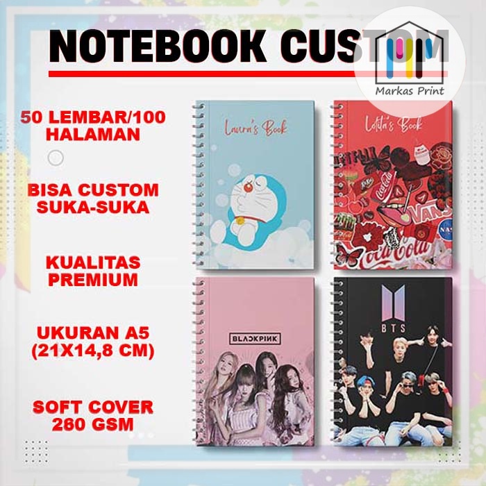 Jual Notes custom A5 | Notebook Spiral A5 | Notebook Custom | Isi 50 ... Jual Notes custom A5 | Notebook Spiral A5 | Notebook Custom | Isi 50 ...