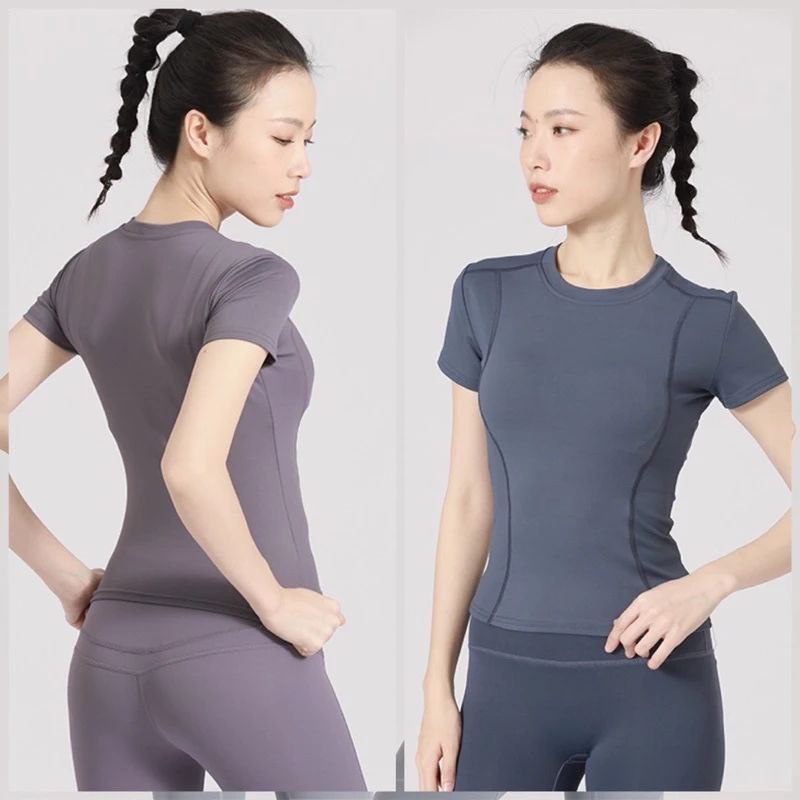 Jual Hooga - Kaos T-shirt Baju Olahraga Wanita Lengan Pendek Atasan Olahraga Yoga Gym Fitness ...