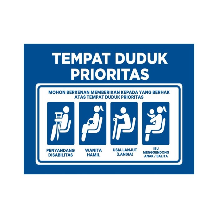 Jual STIKER KURSI TUNGGU PASIEN | STIKER VINYL TEMPAT DUDUK PRIORITAS ...