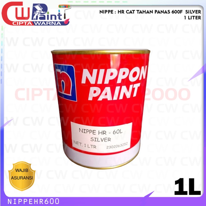 Jual Nippon Paint Nippe HR 600⁰C 60L Cat Tahan Panas Silver High Hi Temp 1L | Shopee Indonesia