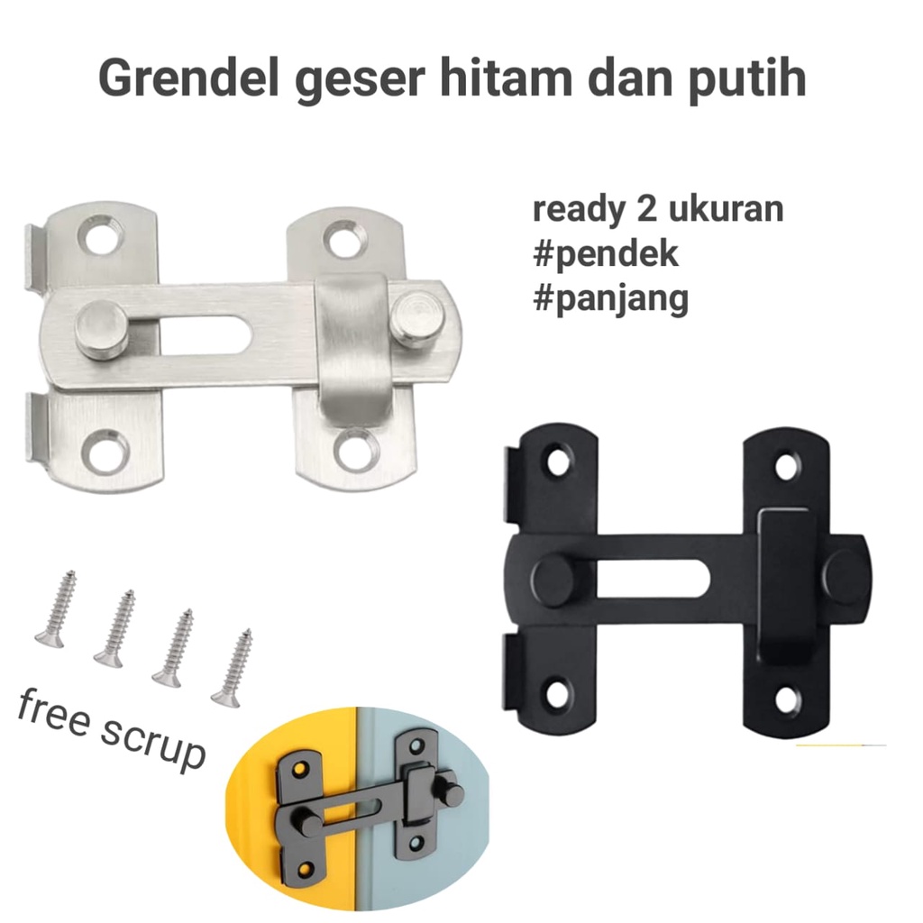 Jual grendel kait pintu geser ,kunci sleding door, grendel lurus modern ...