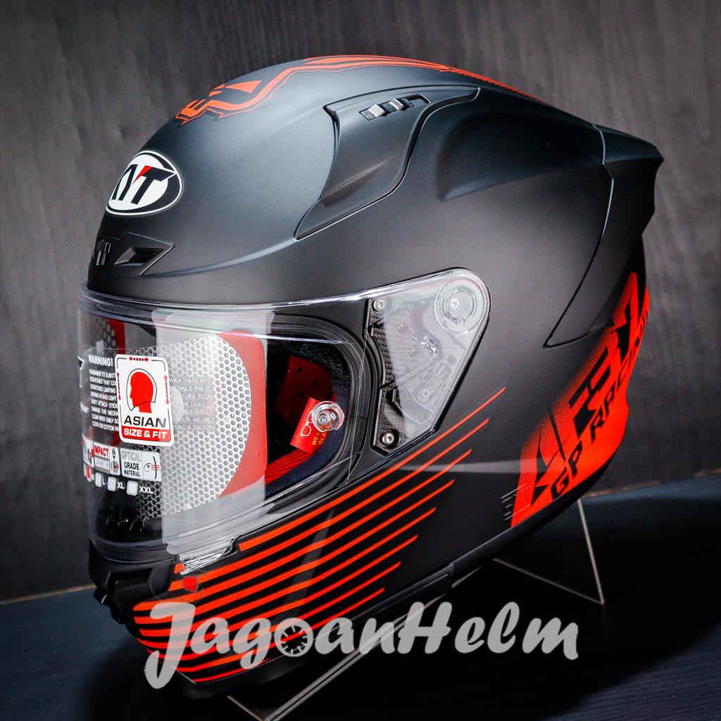Jual KYT HELM STRIKER AF37 REP | MATT BLACK RED | SINGLE VISOR | Shopee Indonesia