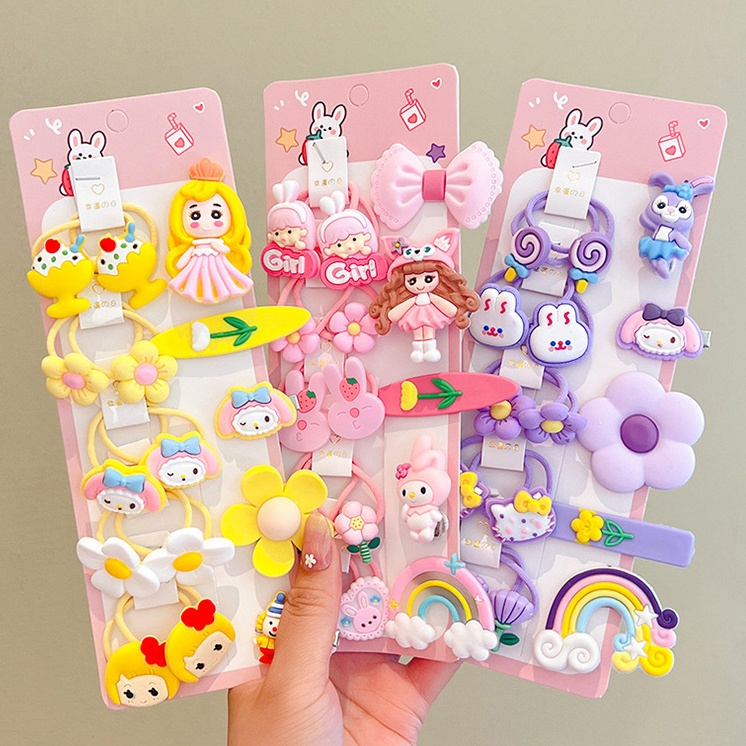 Jual BEST IKAT RAMBUT DAN JEPITAN RAMBUT LUCU ISI 15 PCS MOTIF KARTUN ...