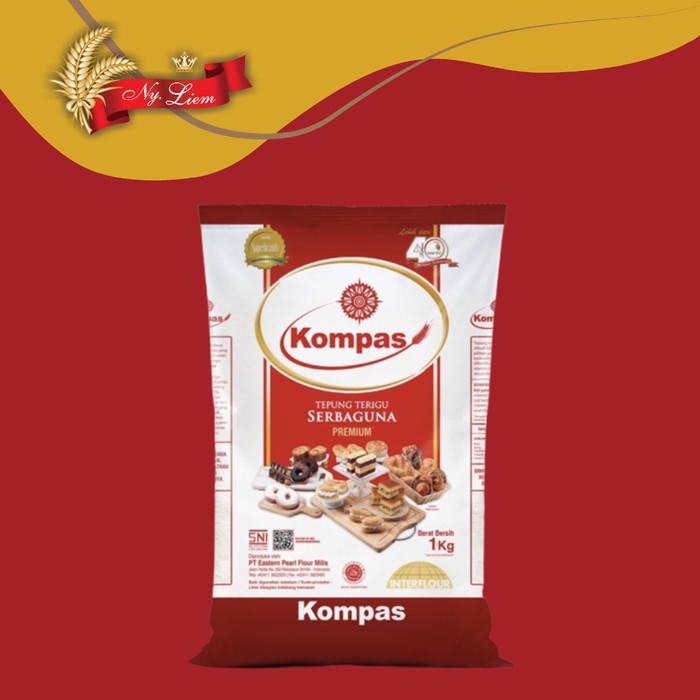Jual KOMPAS Tepung Terigu Serbaguna Premium - Protein Sedang 1 kg ...