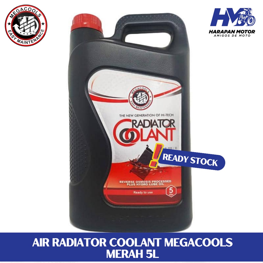 Jual Air Radiator Coolant Megacool Merah 5L Original | Shopee Indonesia