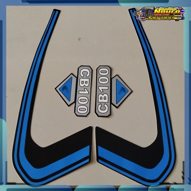 Jual Stiker striping honda cb100 CB 100 gelatik jadul biru bagus ...
