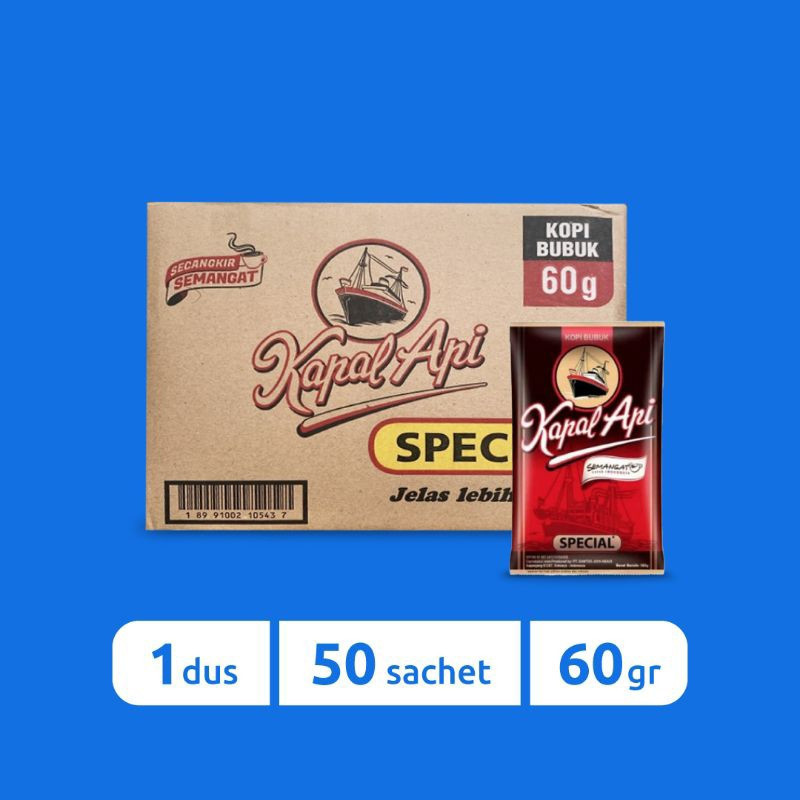 Jual KOPI Kapal Api Special Merah Kopi Bubuk Kemasan Sachet 60gr 1 Dus ...