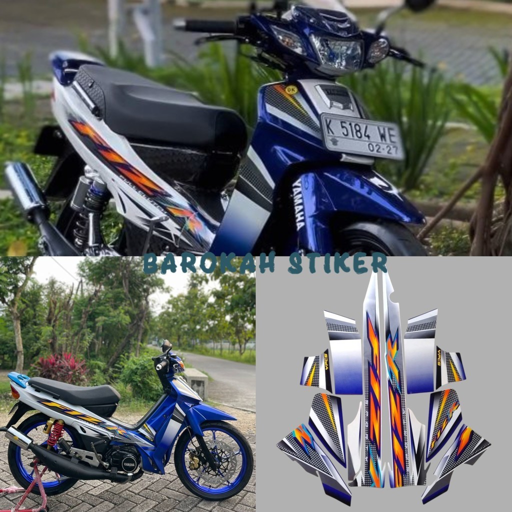 Jual Striping stiker Yamaha F1ZR fizr fiz r f1 zr 2004 biru putih ...