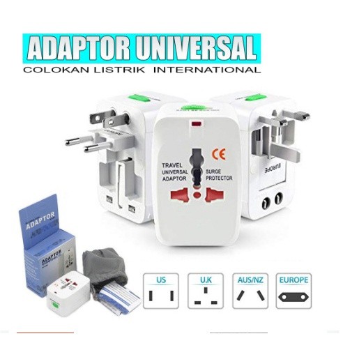 Jual ADAPTOR COLOKAN LISTRIK UNIVERSAL INTERNATIONAL / ADAPTOR ...