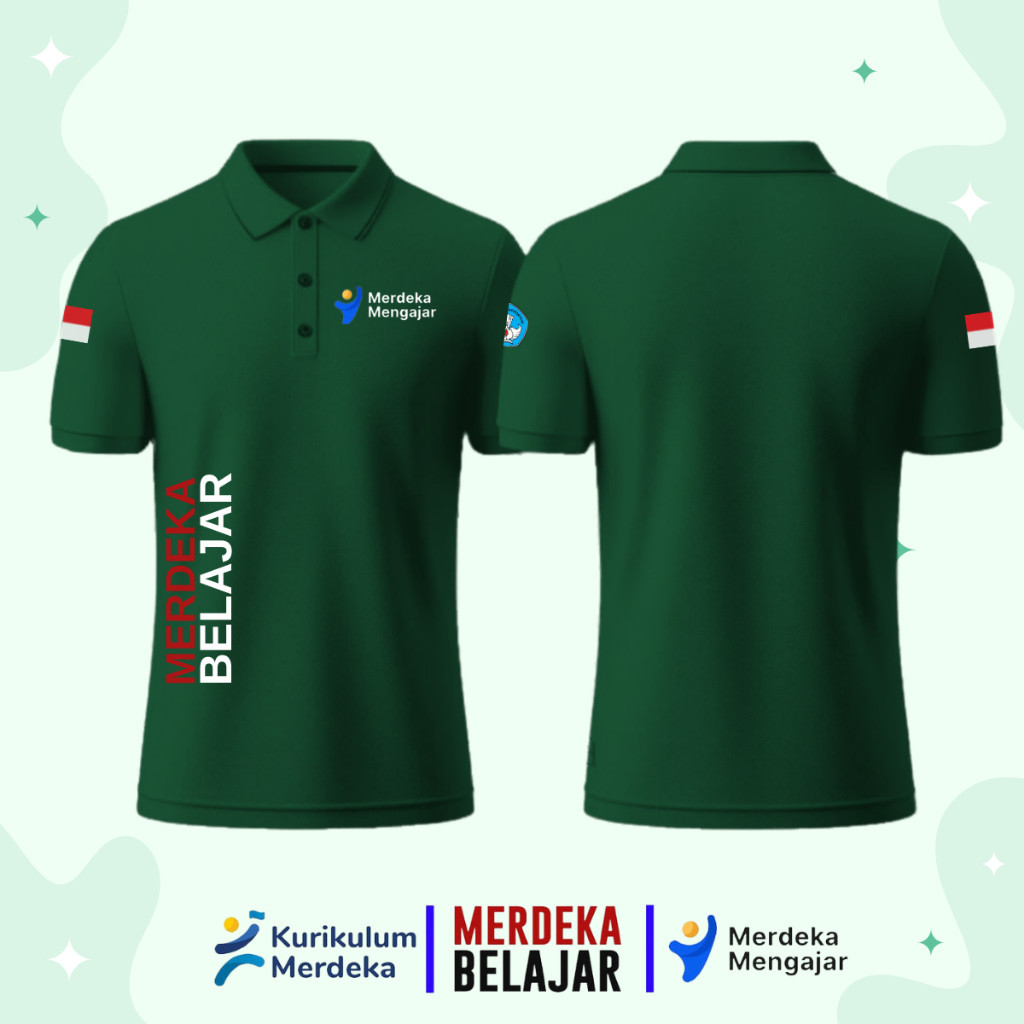 Jual Baju Kaos Poloshirt Lengan Panjang LOGO MERDEKA BELAJAR - MERDEKA ...
