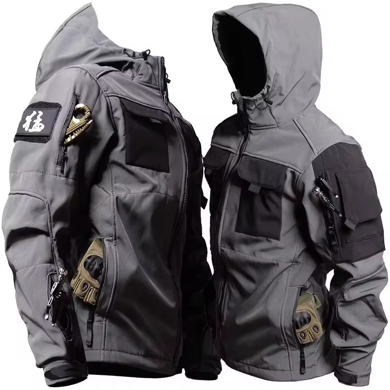 Jual New Tactical Camping Jackets Men Soft Shell Waterproof Windproof ...
