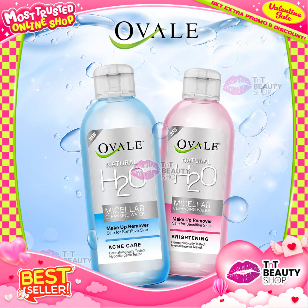 Jual Ovale Natural H2O Micellar Cleansing Water 100ml - 300ml | TnT ...